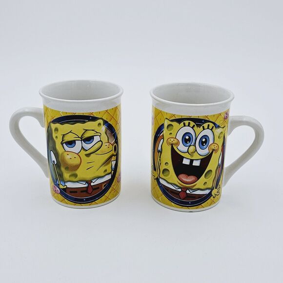 Viacom | Dining | Lot Of 2 Spongebob Squarepants Coffee Cup Mugs 24 ...